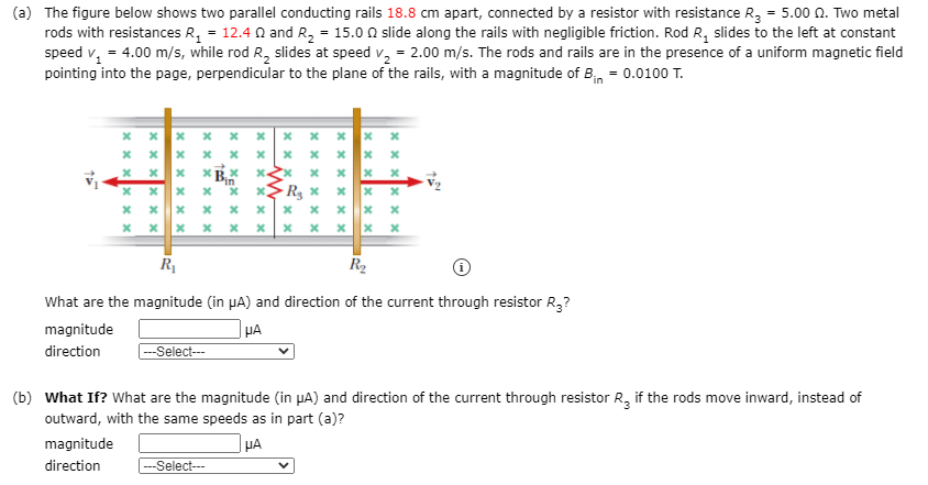 Solved (a) The figure below shows two parallel conducting | Chegg.com