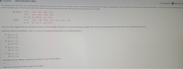 Solved -/4 points DevoreStat9 9.E.062 G My Notes +Ask Your | Chegg.com Solved -/4 points DevoreStat9 9.E.062 G My Notes +Ask Your | Chegg.com