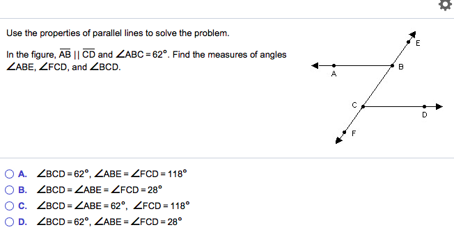 Solved Use the properties of parallel lines to solve the | Chegg.com