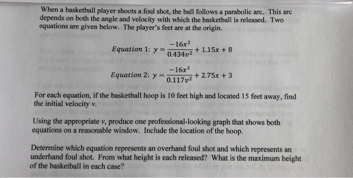 Solved When a basketball player shoots a foul shot, the ball | Chegg.com