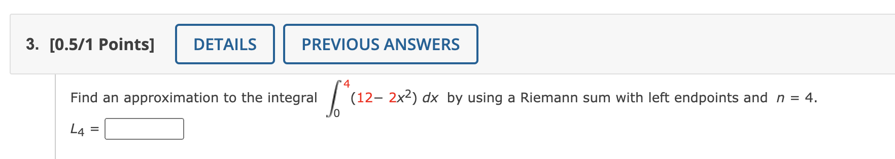 Solved 3. [0.5/1 Points] DETAILS PREVIOUS ANSWERS Find an | Chegg.com