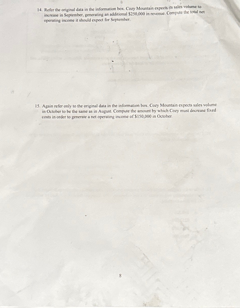 Solved Use the following information to answer questions 1 | Chegg.com