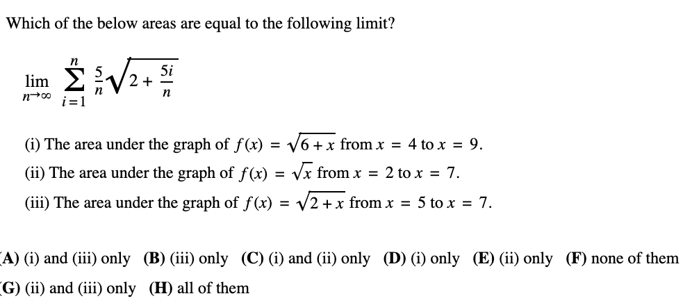 Solved Which of ﻿the below areas are equal to ﻿the following | Chegg.com