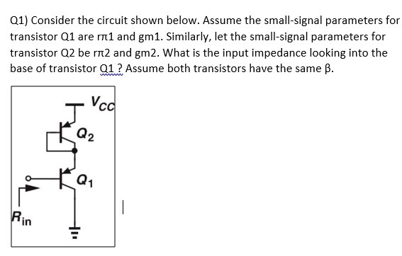 Solved Q1 Consider The Circuit Shown Below Assume The 