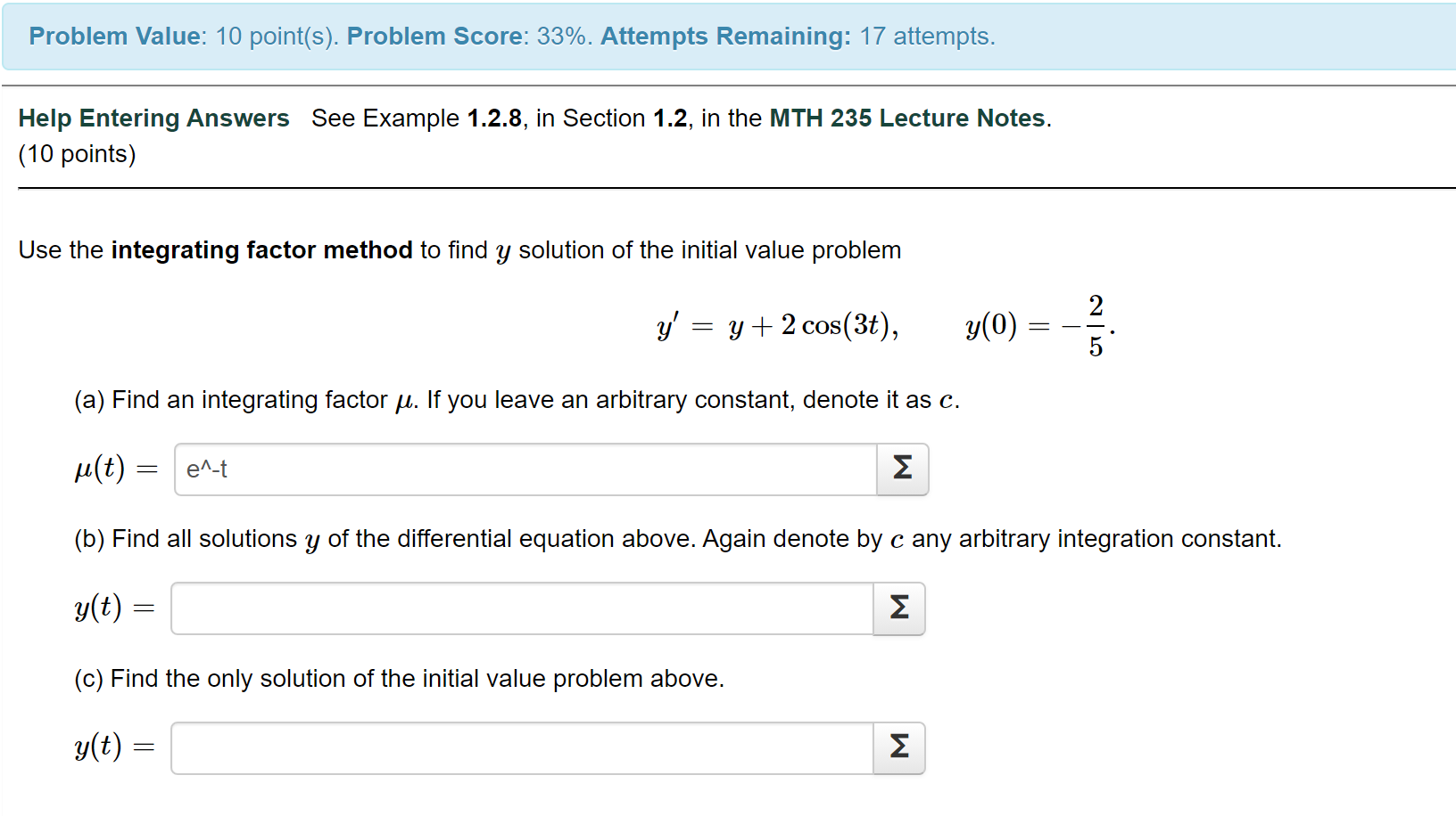 Solved Problem Value: 10 point(s). Problem Score: 33%. | Chegg.com