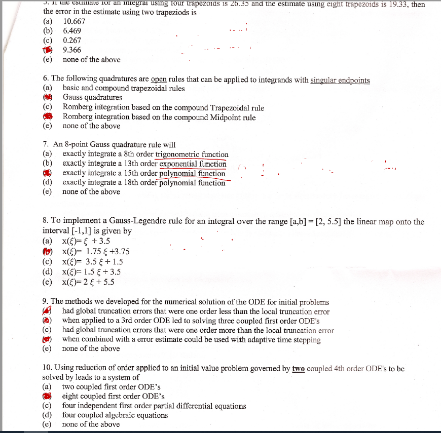 Circled answers may or may not be correct. Please | Chegg.com