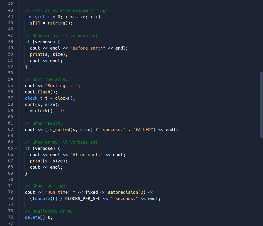Solved Program sorttest4 generates an array of randomized | Chegg.com