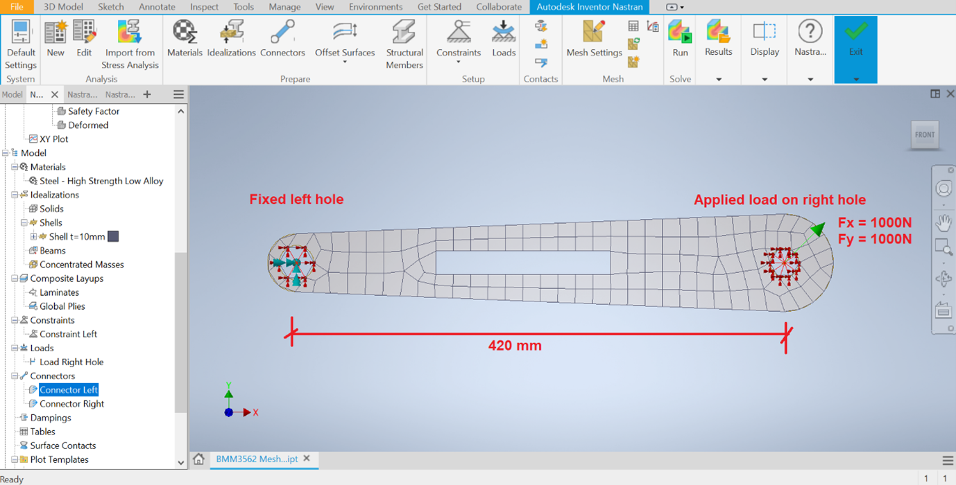 Linear Static Analysis using Shell Elements: Torque | Chegg.com