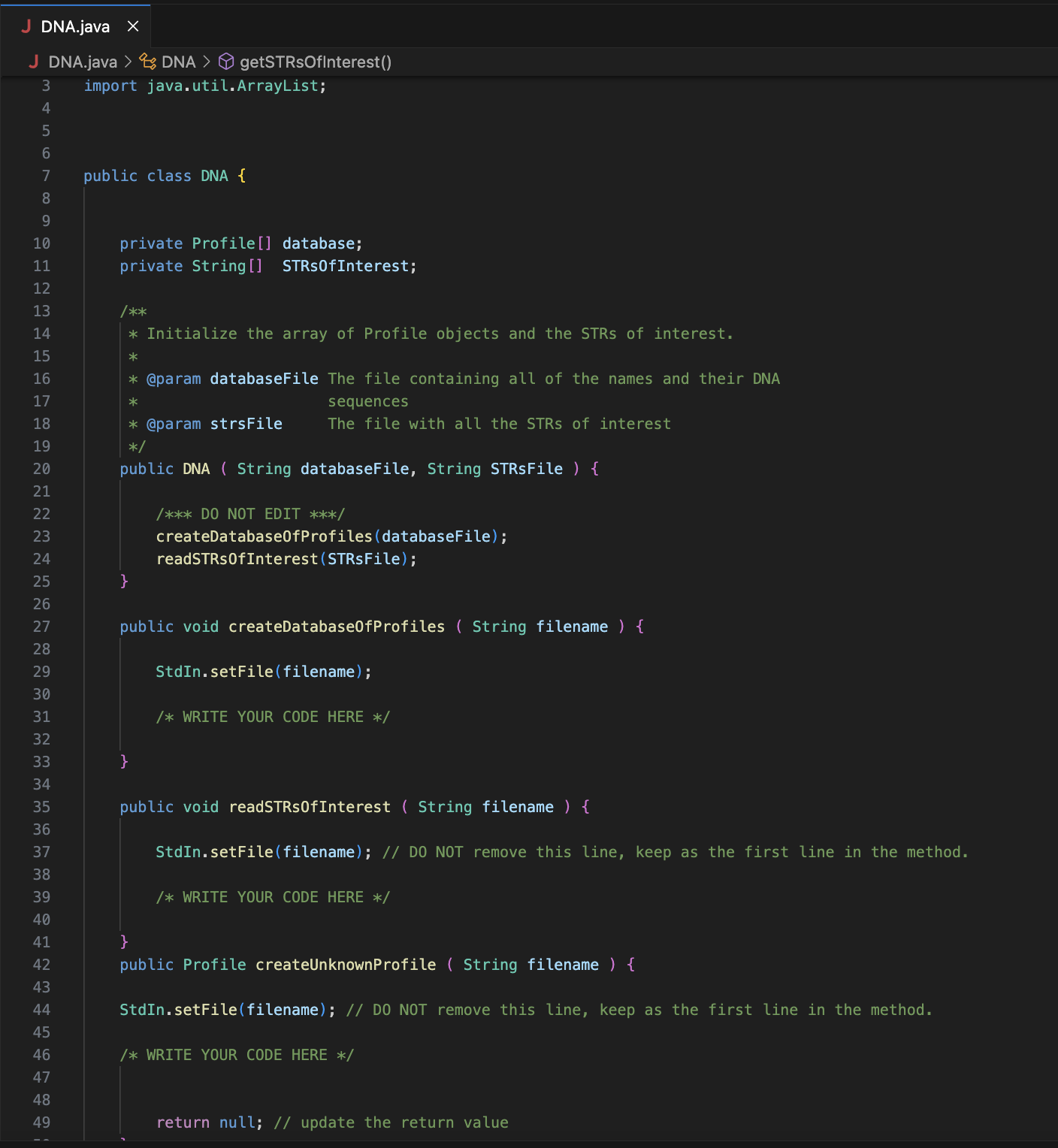 DO NOT add any import statements DO NOT add the | Chegg.com