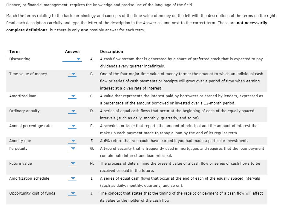 Solved Finance, or financial management, requires the | Chegg.com
