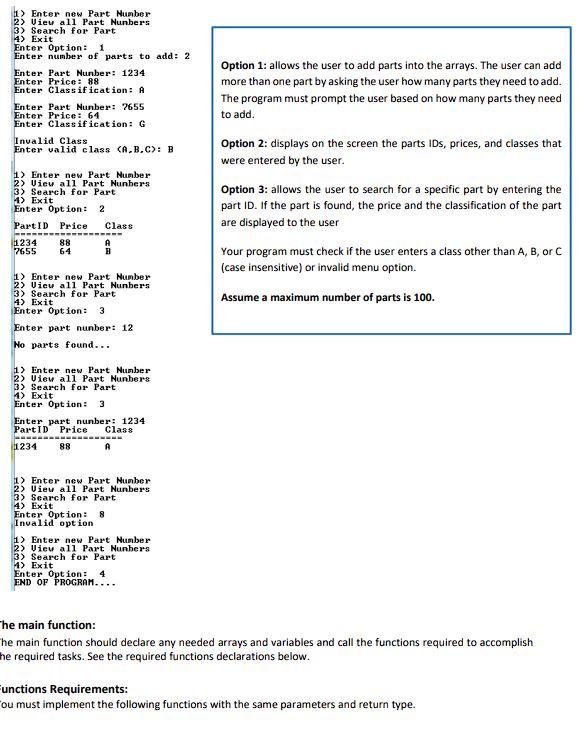 Solved int search(char part_num[][10], int s_target, int n); | Chegg.com
