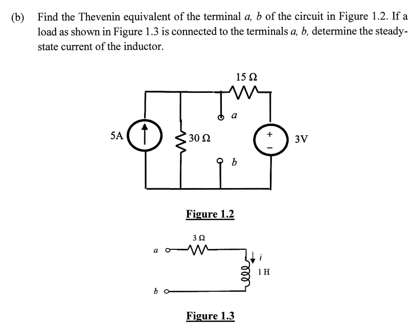 Solved (b) ﻿Find the Thevenin equivalent of the terminal \( | Chegg.com