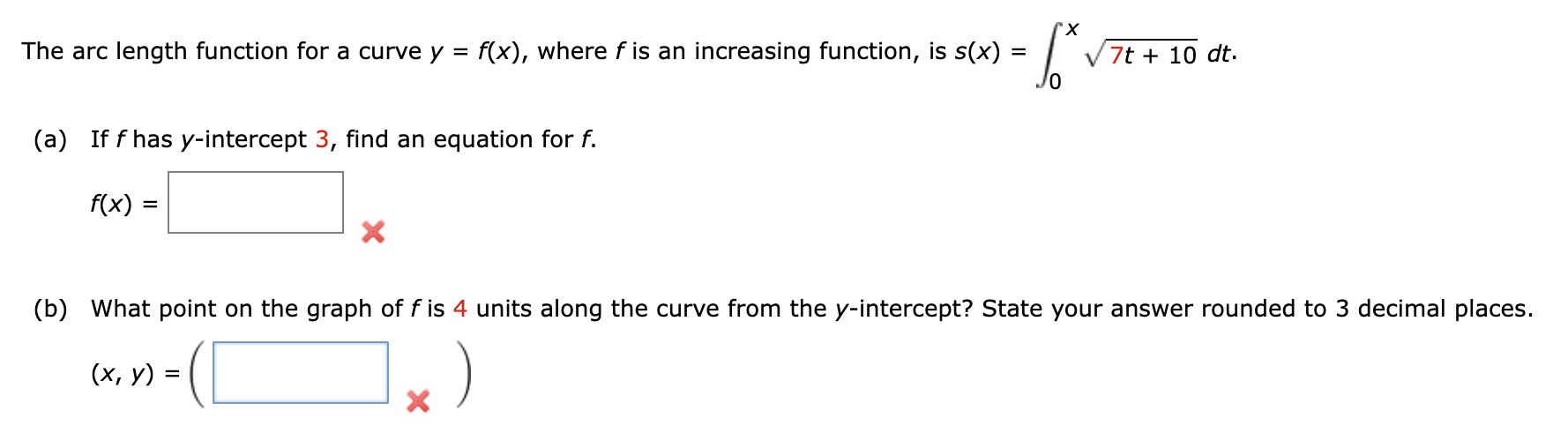 Solved The arc length function for a curve y=f(x), where f | Chegg.com Solved The arc length function for a curve y=f(x), where f | Chegg.com