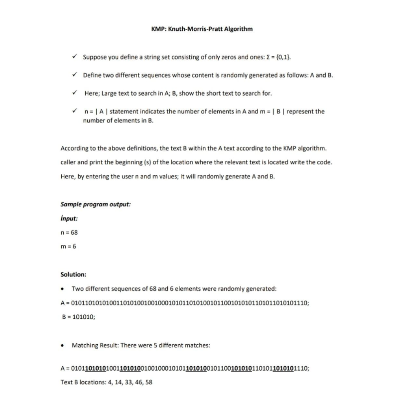 Solved KMP: Knuth-Morris Pratt Algorithm Suppose you define | Chegg.com
