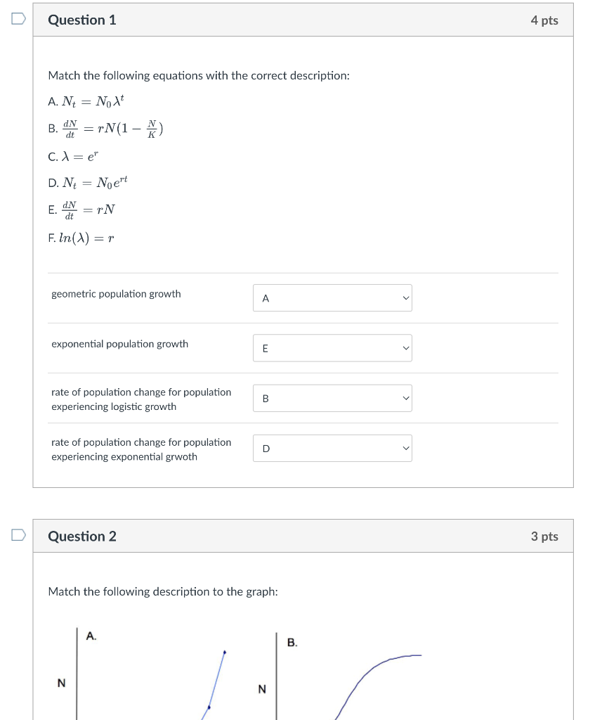 Match the following equations with the correct | Chegg.com