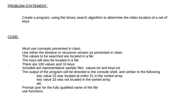 Solved Need a help c++ code. Values are 1 through 100 and | Chegg.com