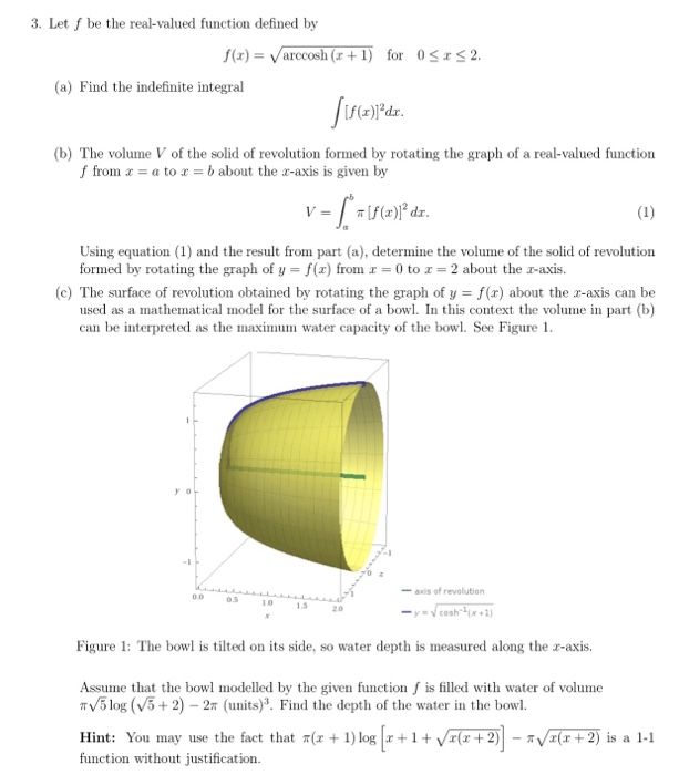 Solved 3 Let F Be The Real Valued Function Defined By F X