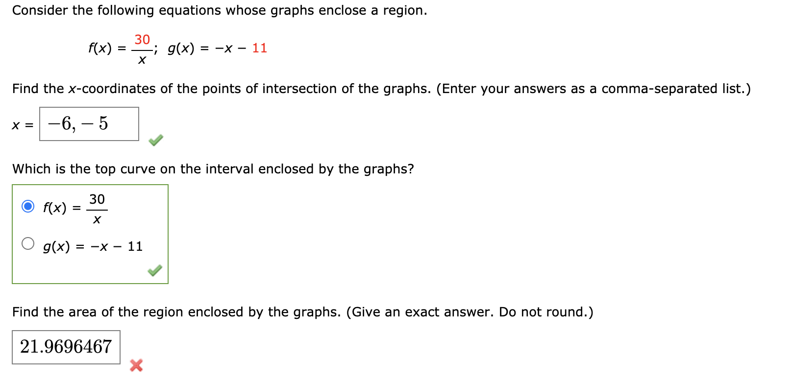 Solved Consider the following equations whose graphs enclose | Chegg.com