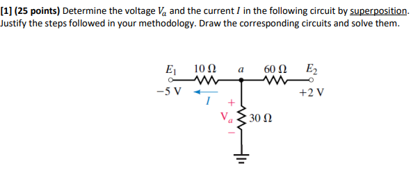 Solved Determine the voltage 𝑉𝑎 and the current 𝐼 in the | Chegg.com