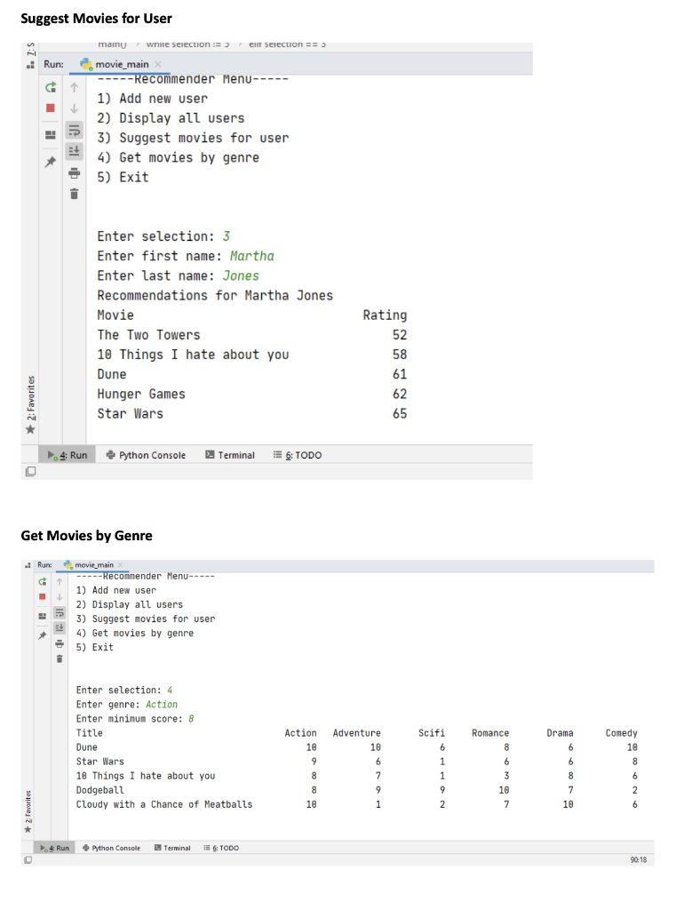 Movie Recommender Scenario: You have been tasked with | Chegg.com