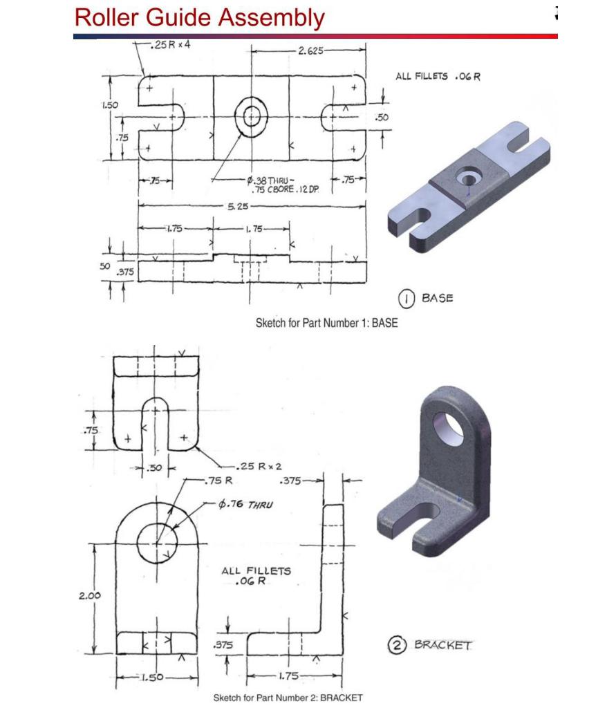 Solved Roller Guide Assembly 4 1: Roller Guide Assembly 2: | Chegg.com