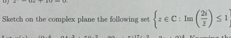 Solved Sketch on the complex plane the following | Chegg.com