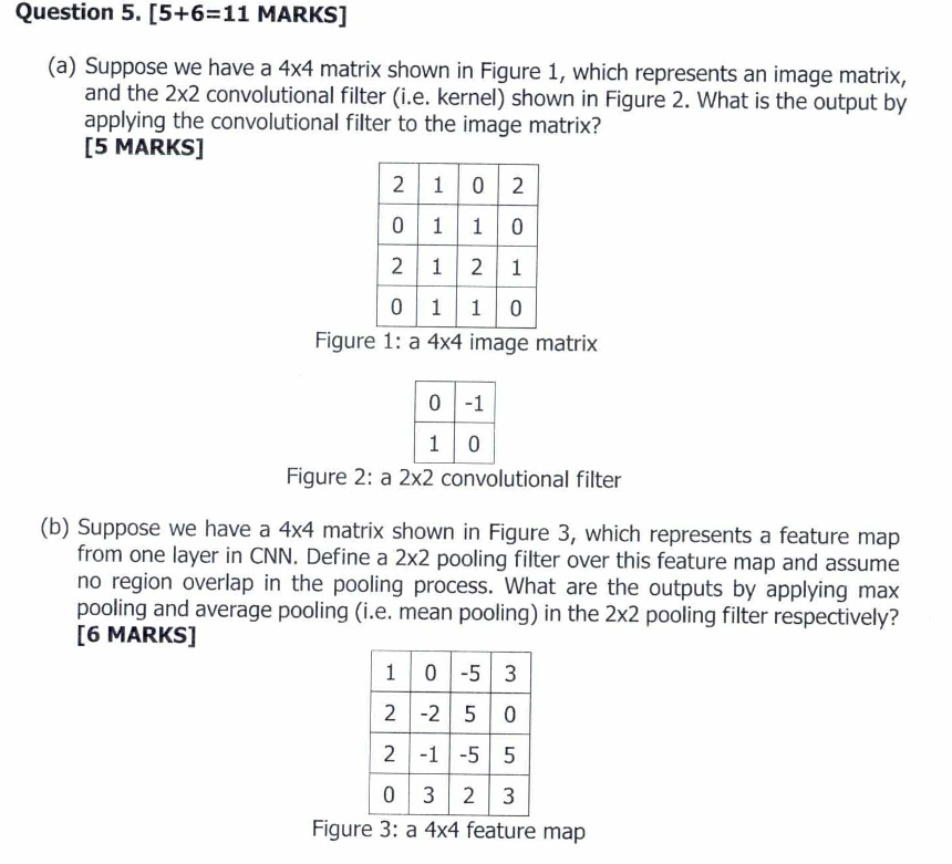 Solved (a) Suppose we have a 4×4 matrix shown in Figure 1 , | Chegg.com