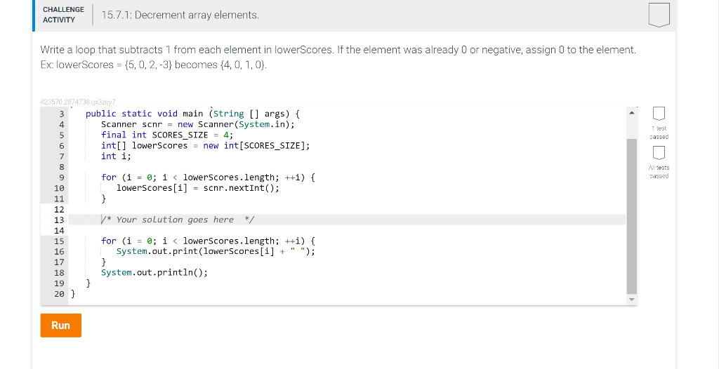 Solved \begin{tabular}{l|l} CHALLENGE & 15.7.1: Decrement | Chegg.com