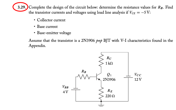 Solved 3.29. Complete the design of the circuit below: | Chegg.com