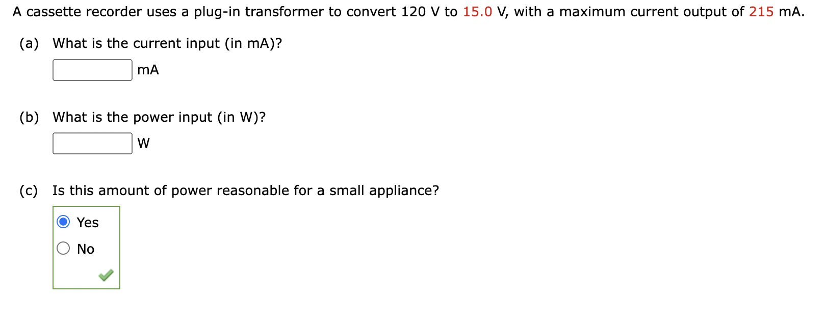 Solved A cassette recorder uses a plug-in transformer to | Chegg.com