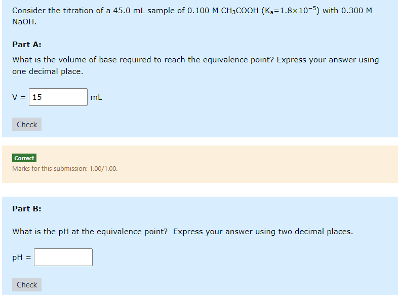Solved Consider the titration of a 45.0mL ﻿sample of | Chegg.com