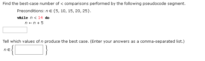 Solved Find the best-case number of comparisons performed by | Chegg.com