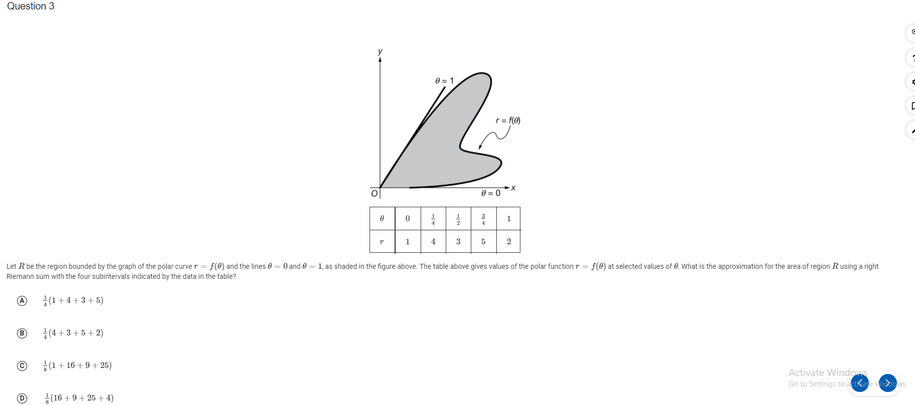 Solved Question 3 0 = 1 D B r = f(0) = 0 e 0 를 1 r 1 4 3 5 2 | Chegg.com