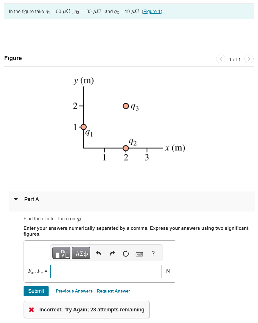 Solved In the figure take q1=60μC,q2=-35μC, ﻿and | Chegg.com