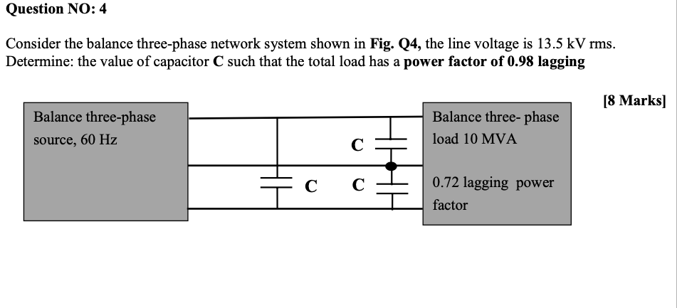 Solved Question NO: 4 Consider the balance three-phase | Chegg.com