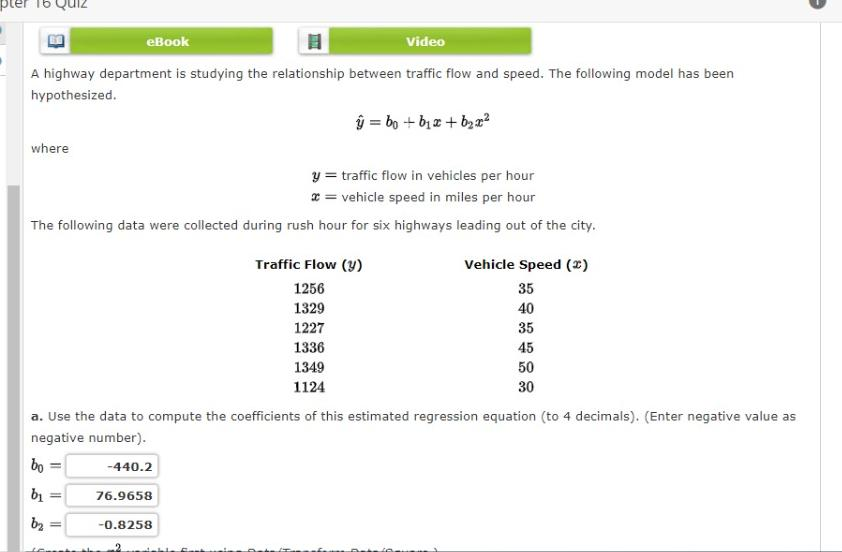 Solved eBook Video A highway department is studying the | Chegg.com