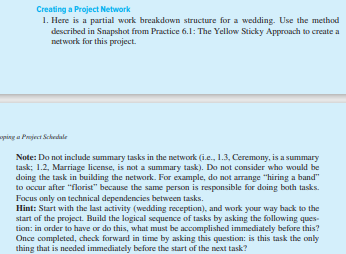 Solved Creating a Project Network 1. Here is a partial work | Chegg.com