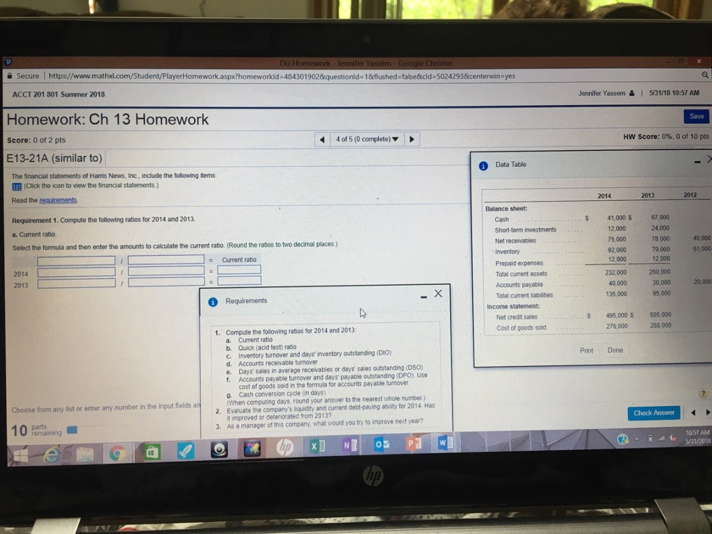 Accounting Archive | May 31 2018 | Chegg.com