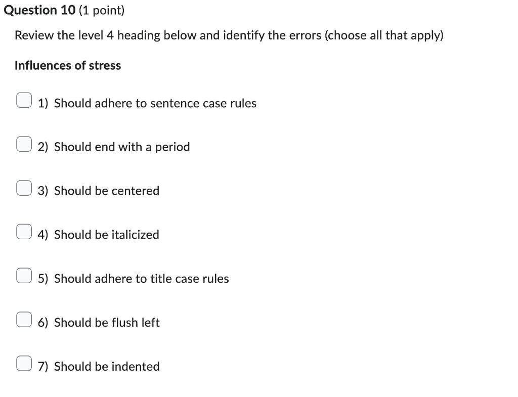 Which formatting elements listed below should writers | Chegg.com