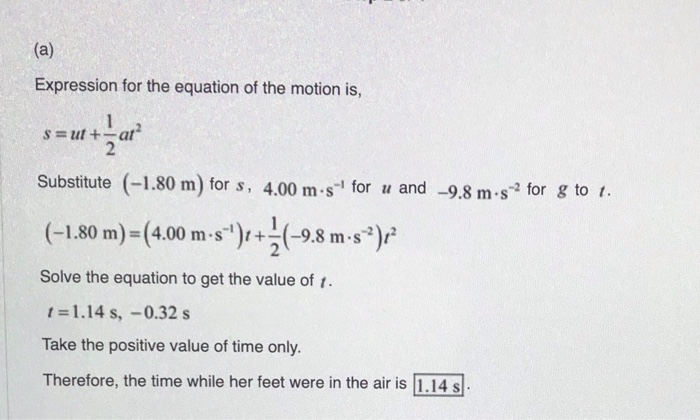 Solved This is a part of a Free Fall equationI am having | Chegg.com