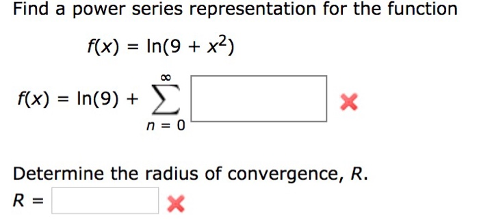 Solved Find a power series representation for the function | Chegg.com