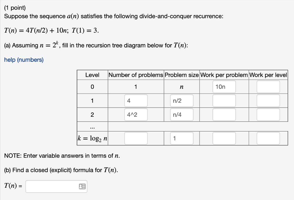 Solved Suppose the sequence a(n)a(n) satisfies the | Chegg.com