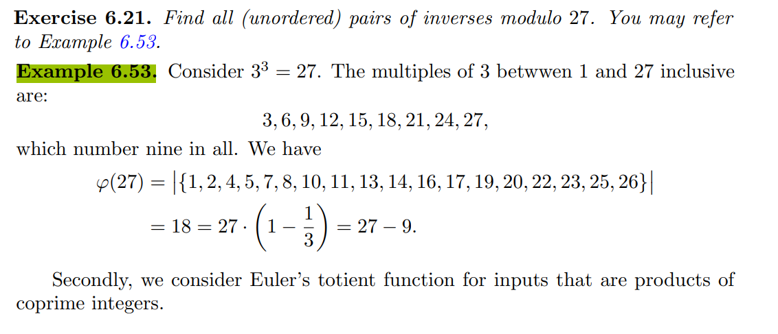 Solved Exercise 6.21. Find all (unordered) pairs of inverses | Chegg.com