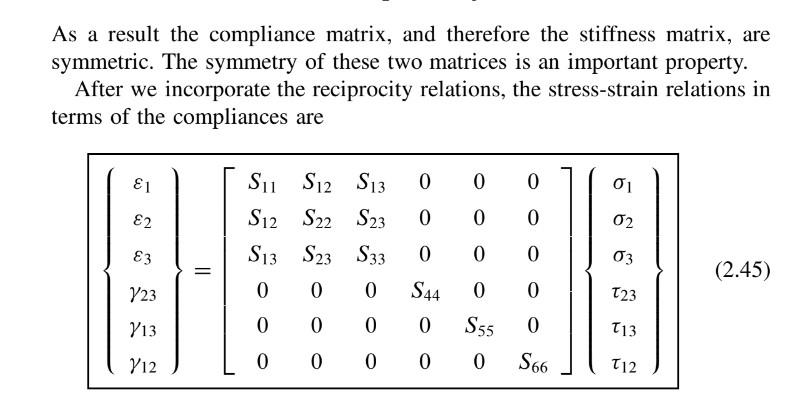 Solved As a result the compliance matrix, and therefore the | Chegg.com