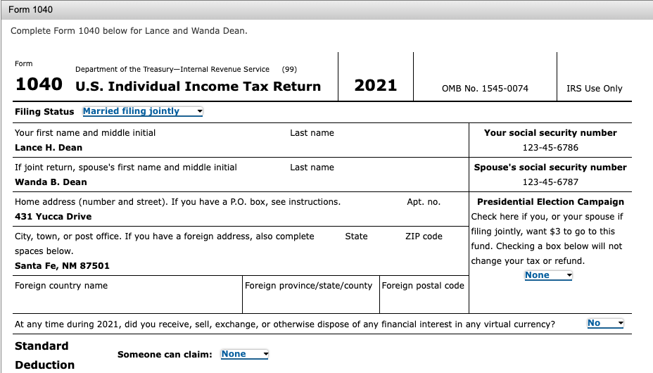 Note: This problem is for the 2021 tax year. Lance H. | Chegg.com