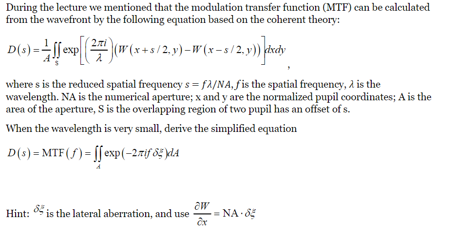 During the lecture we mentioned that the modulation | Chegg.com