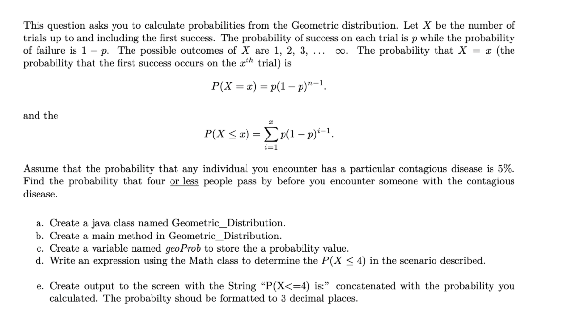 Solved This question asks you to calculate probabilities | Chegg.com