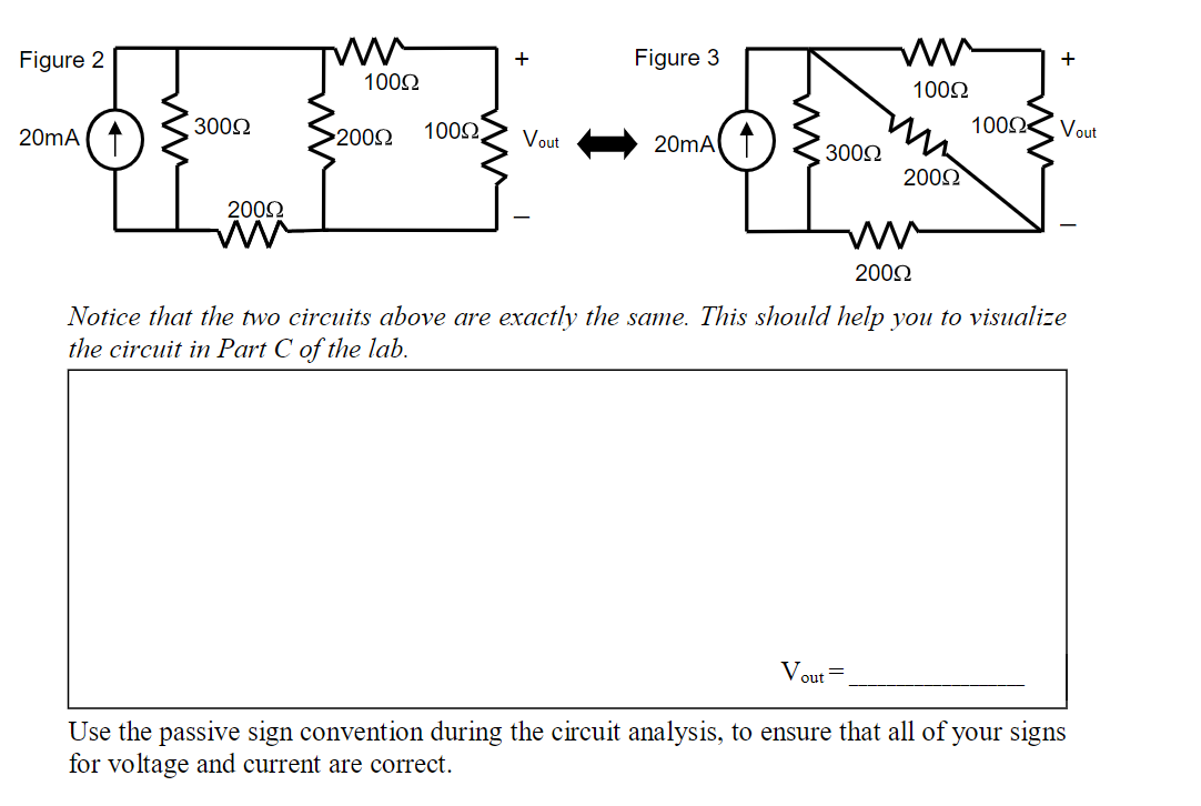 Solved Calculate the output voltage, Vout, for the three | Chegg.com