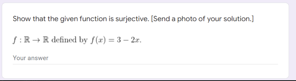 Solved Show that the given function is surjective. [Send a | Chegg.com