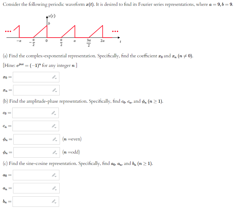 Solved Consider the following periodic waveform x(t). It is | Chegg.com